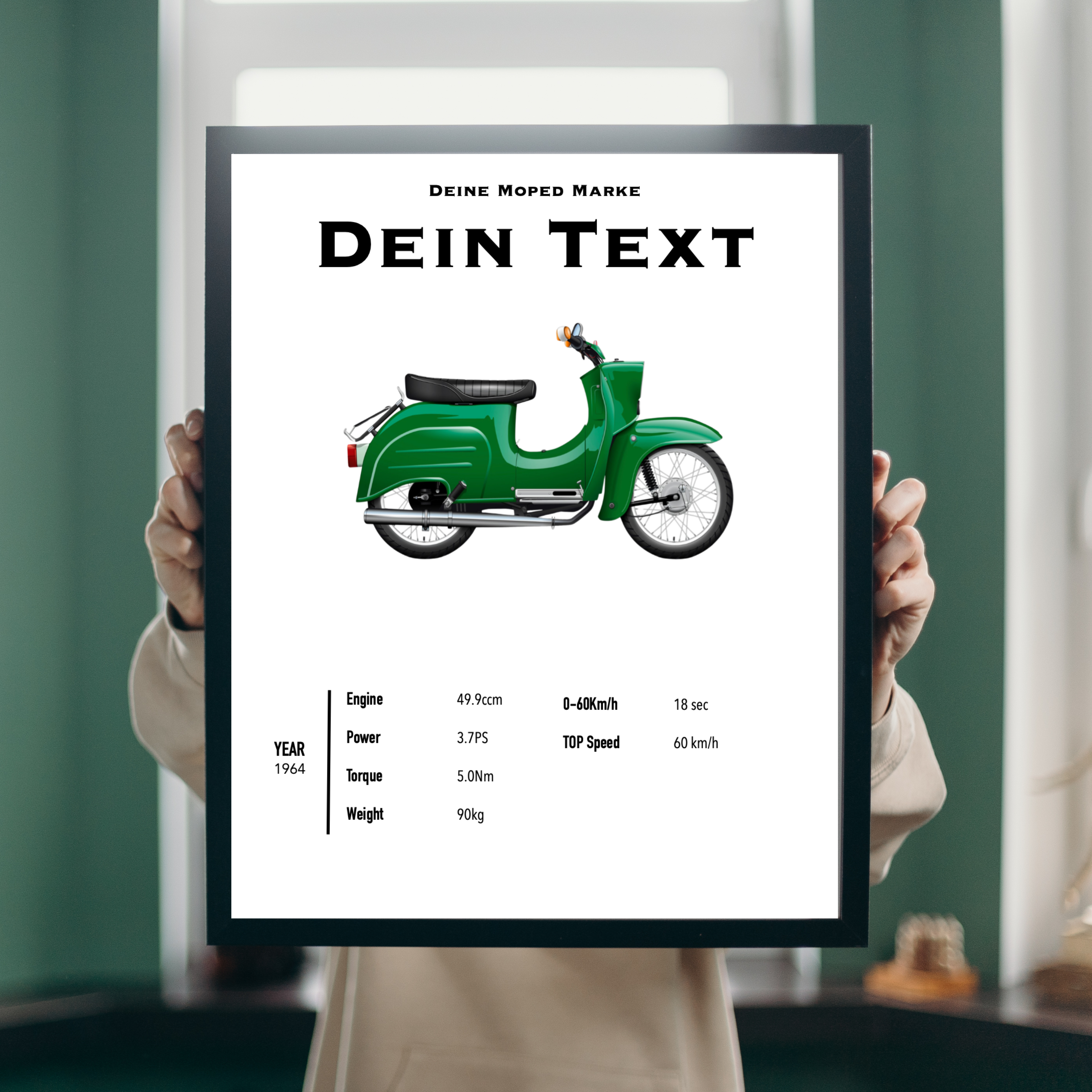 Personalisiertes Moped Poster – nhew
